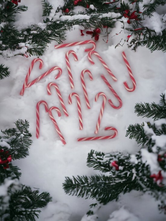 Candy Canes - 24 x rood-witte klassieke zuurstokken - snoep voor in de ...