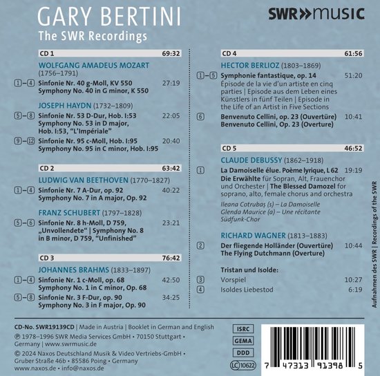 Gary Bertini, Glenda Maurice, Leana Cotrubas - Gary Bertini - The Swr Recordings (5... | bol