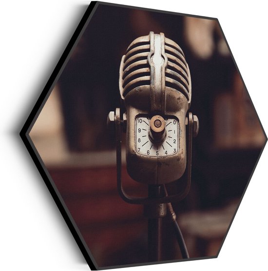 Tableau Acoustique Old École Microphone Hexagon Basic XL (140 X 121 CM ...