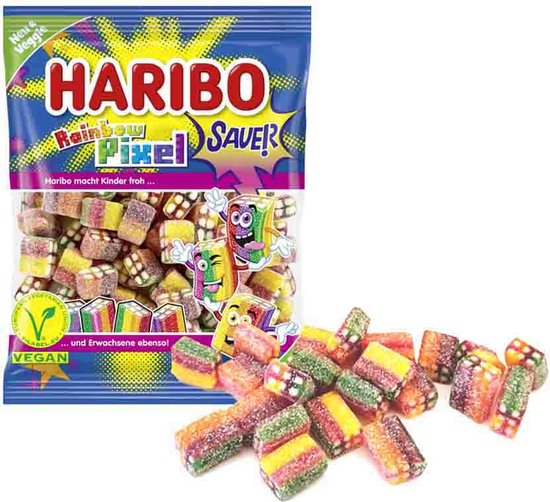 Haribo Rainbow Pixel F!ZZ - zuur snoep - 1000g | bol