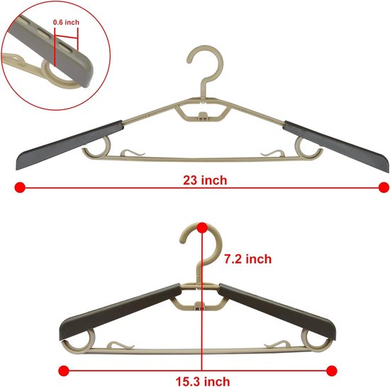[5 pieces] large retractable clothes hangers made of high-quality ...