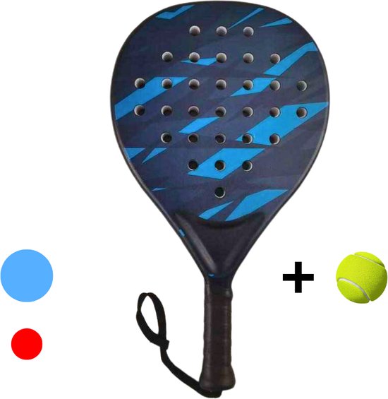 Padel Racket blauw - Padel - Padelrackets - Racket - Paddle - Carbon ...