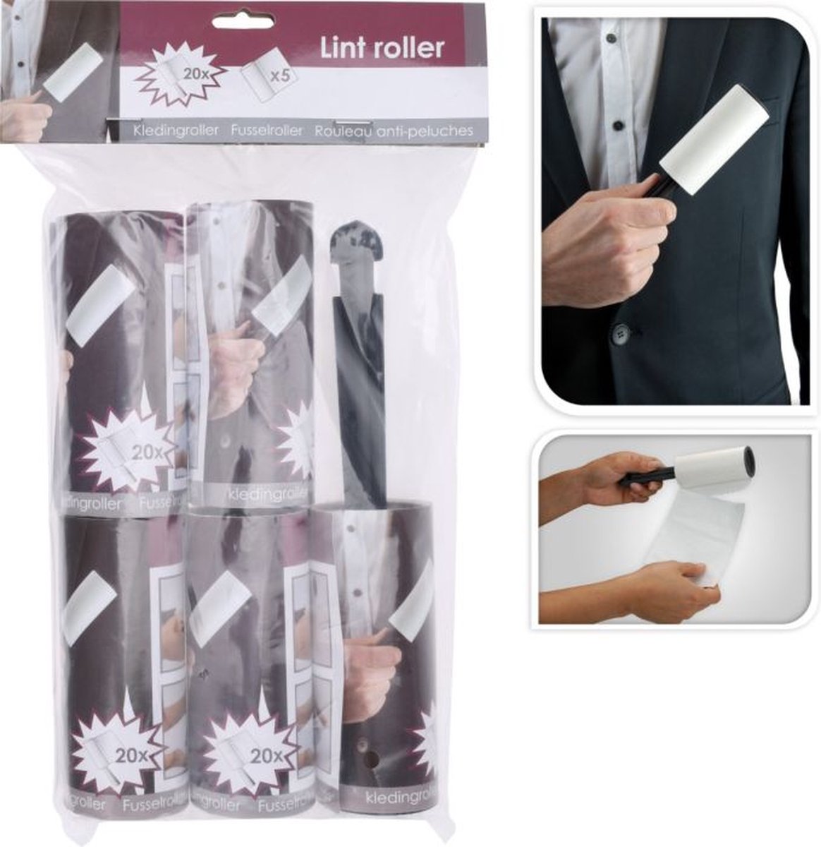 Kledingroller met 5 kleefrollen | bol