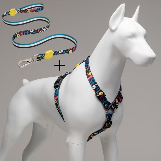 Lindo Dogs - Wandelset van 2 - Hondenriem - Hondenharnas / Hondentuigje ...