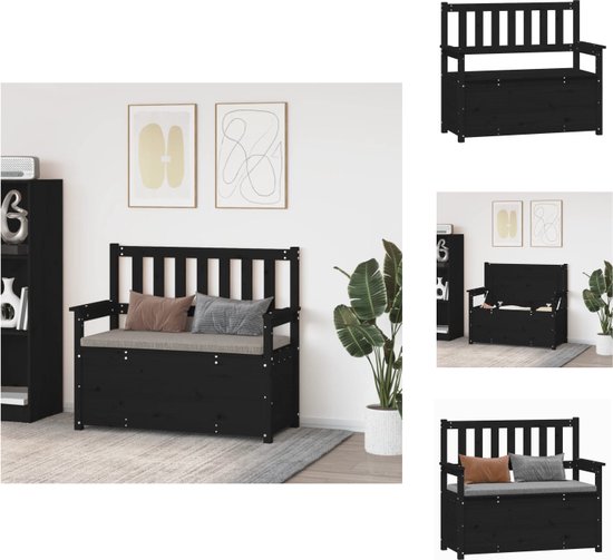 vidaXL Houten Bankje Gang - 112.5 x 51.5 x 96.5 cm - Massief Grenenhout ...