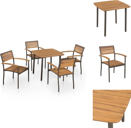 vidaXL Tuintafel En Stoel - Tuintafels En Stoelen - Tuintafel Set ...