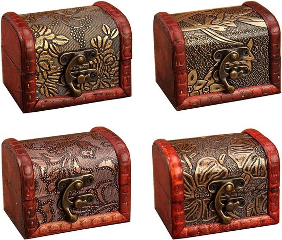 Treasure Chest Small Wooden Treasure Chest Small Wooden Chest Vintage ...