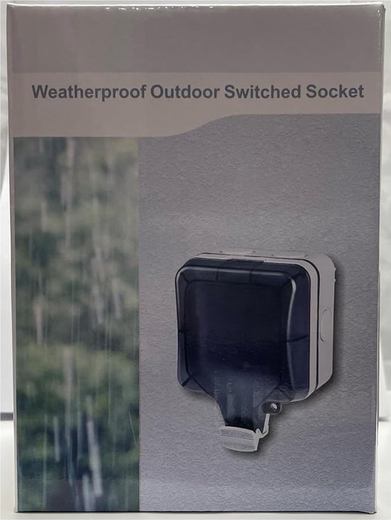 1-Way Outdoor Socket Socket, IP66 Weatherproof Outdoor Wall Socket 16 A ...