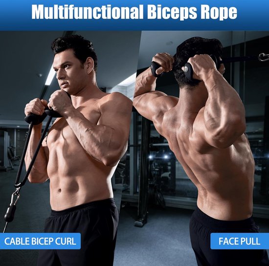Pull Down Triceps Rope, Heavy Duty Triceps Bicep Exercise Attachment ...