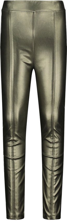 Like Flo Meisjes skinny broek nep leer - Army metallic | bol