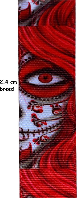 Lint - Grosgrain lint - Skull - 25 mm breed - 5 m - Polyester lint ...