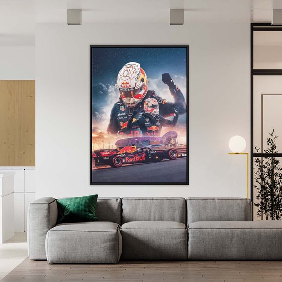 Max Verstappen Formule 1 Red Bull Racing schilderij - 80x120 cm - Canvas-Formule... | bol
