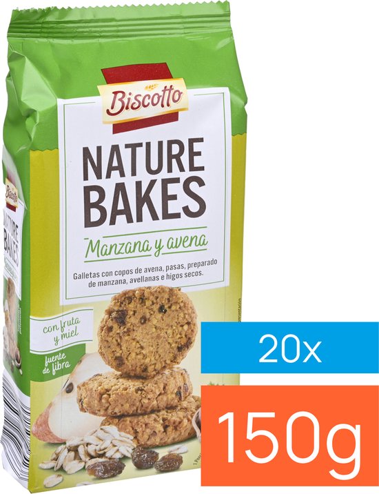 20 pakken Biscotto Nature Bakes Appel 150g | bol