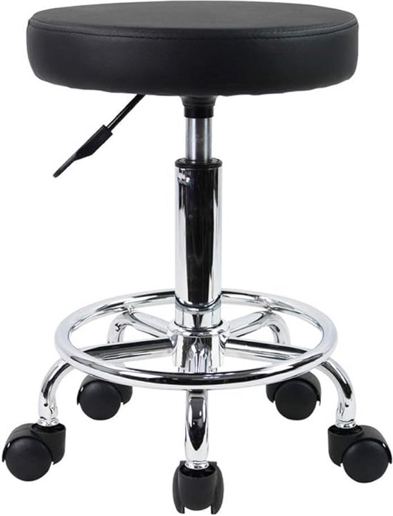 rolkruk - Roller Stool with Footrest Office Stools Height adjustable | bol