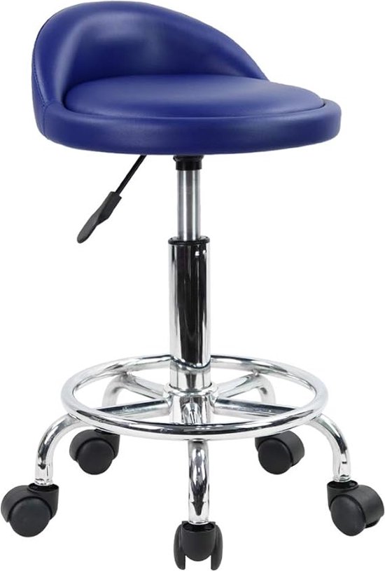 rolkruk - Roller Stool with Footrest Office Stools Height adjustable | bol