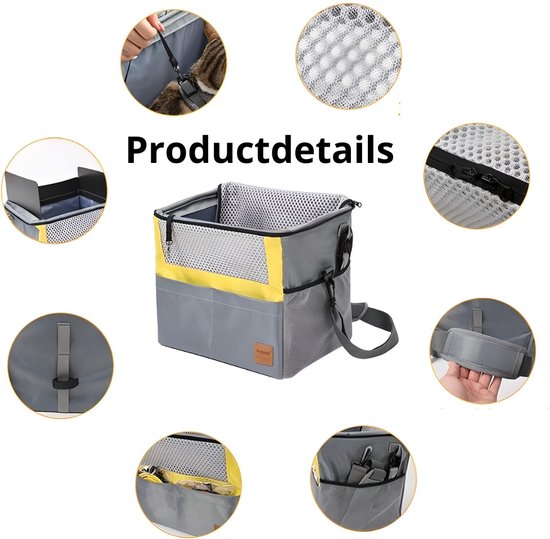 Xerolax Fietsmand Hond - Hondenmand Fiets - Voorop - Fietstas Hond - Hondenfietsmand -... | bol