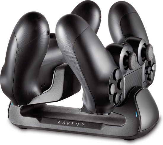 Raptor Gaming - Dubbele Oplader Zwart - Geschikt voor PS4 DualSense ...