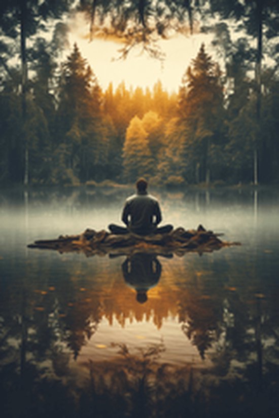 Meditatie Poster | Yoga Poster | Rust Poster | Mantra | Monk | 50x70cm ...