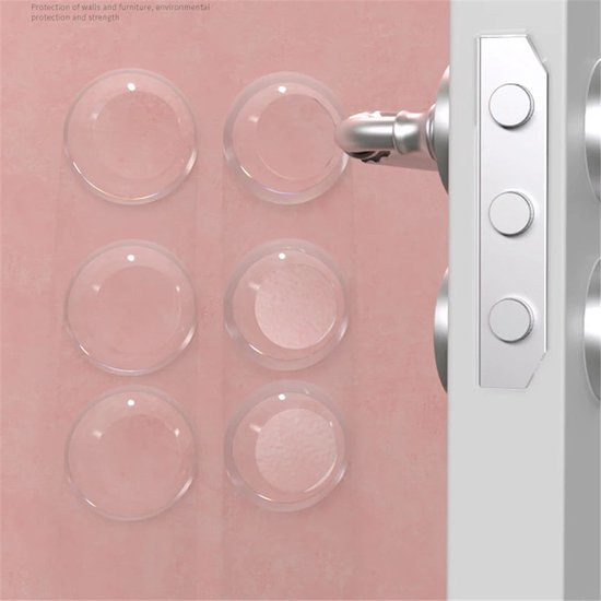 Deurklink Stopper Wall Protector Herbruikbare Clear Ronde Siliconen ...