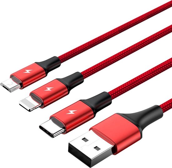 Unitek Premium Multi 3 in 1 USB Ladekabel Universal Mehrfach Ladegert ...