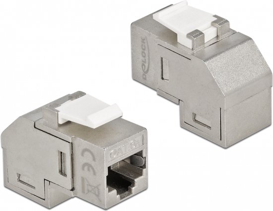 Keystone Module RJ45 Jack to RJ45 Jack Cat.6A 90 ° Anged | bol