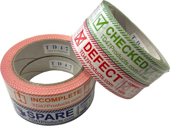 TD47 Controle Tape 25mm x 66m Defect | bol.com