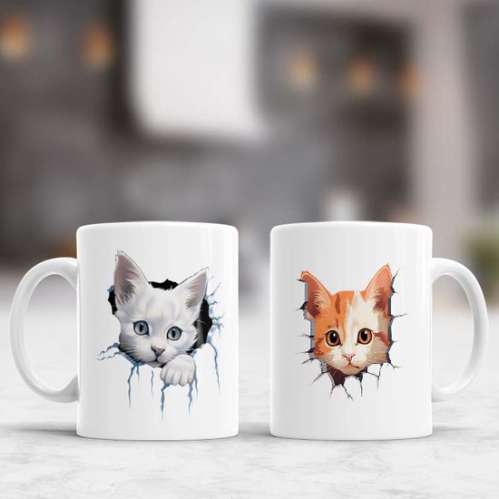 Mok Kitty Cat - Cats - Gift - Cadeau - CatLovers - Meow - KittyLove - Katten -... | bol