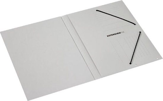 Dossiermap Djois Extension File 70mm 335gr grijs | 5 stuks | bol