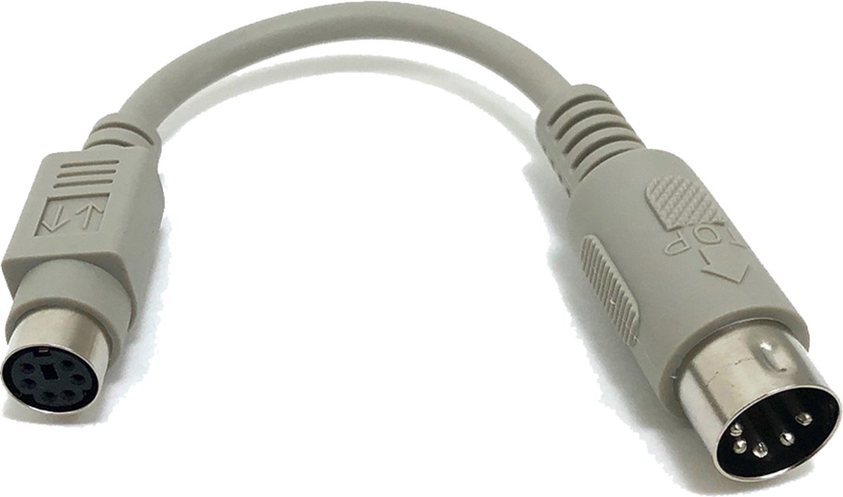 PS/2 Adapter - PS/2 MiniDin 6-pins female naar DIN 5-pins male - 0,20 m ...