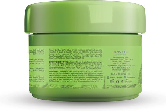Green Menthol Gel - Spier- en gewrichtsgel - Spier- en gewrichtsbalsem ...