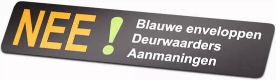 Nee Sticker Brievenbus Sticker - Set van 2 Stickers | bol