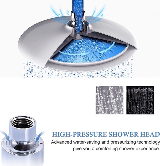 Douchekop tegen kalksteen, douchekop van roestvrij staal ...