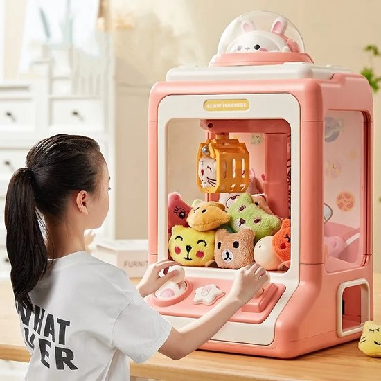 Elektrische Grijp Machine voor Kinderen met Geluid - Roze - Cartoons ...