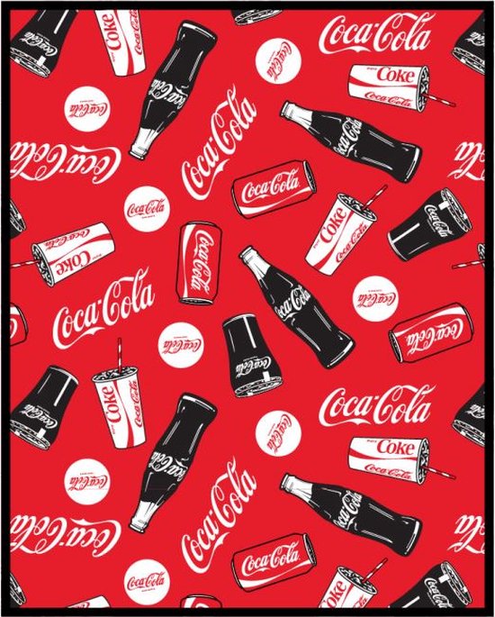 Coca-Cola Plaid - Fleece deken - Coral fleece - 120x150 cm | bol