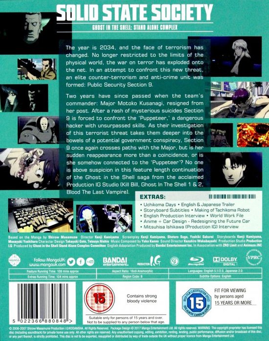 Ghost In The Shell: Stand Alone Complex - Solid State Society (Blu-ray), Akio Ôtsuka |... | bol