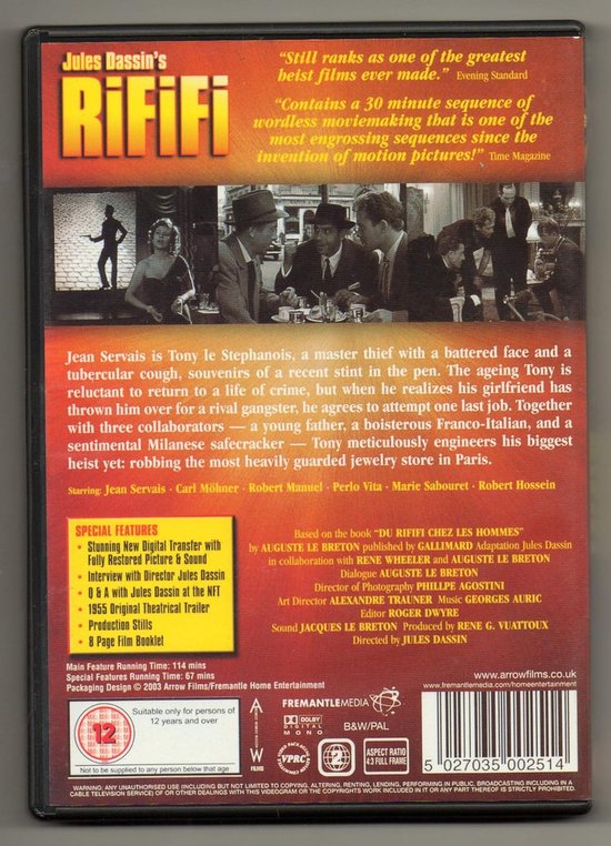 Rififi (Dvd), Carl Möhner, Robert Manuel, Janine Darcey, Pierre Grasset | Dvd's | bol