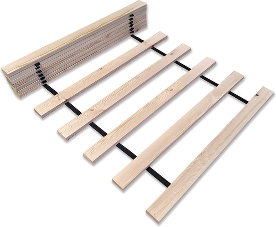 Simple Lattenbodem, 80 x 200 cm, oprolbare lattenbodem, houten latten ...
