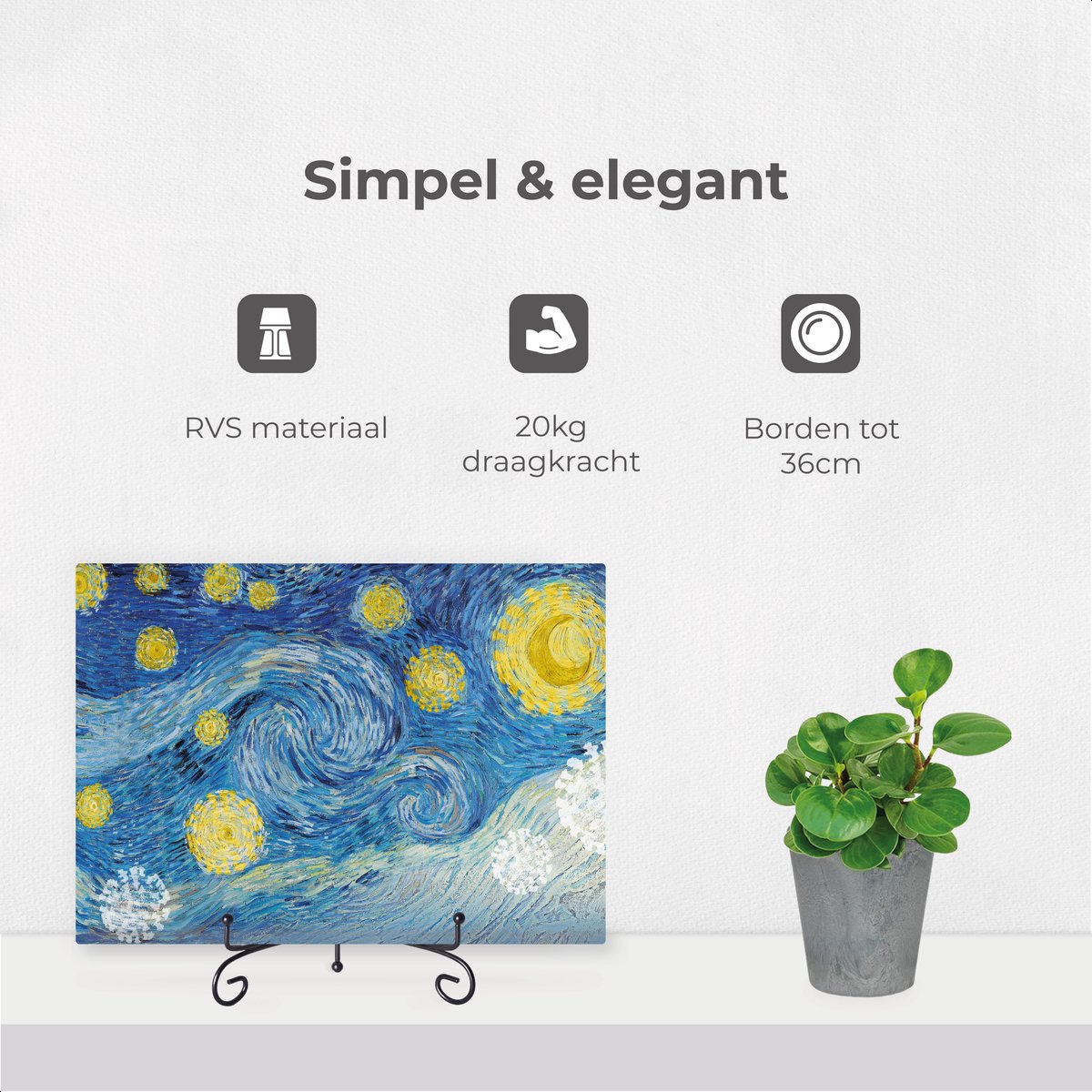 Borden display - Groot - Voor 36Ø - Borden - Elegant design - Standaard ...