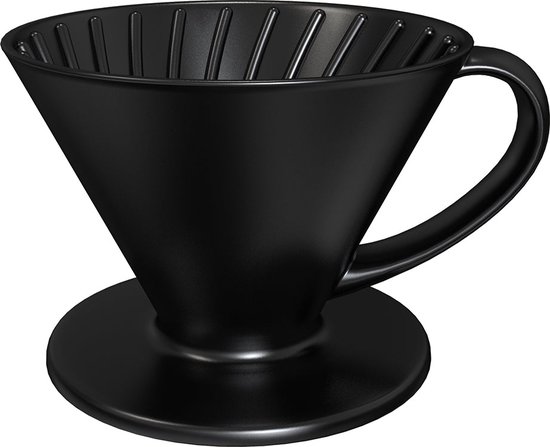 DHPO Dripper V60 Vigor - Zwart - H10 x Ø12 - Keramiek - Koffiefilter ...