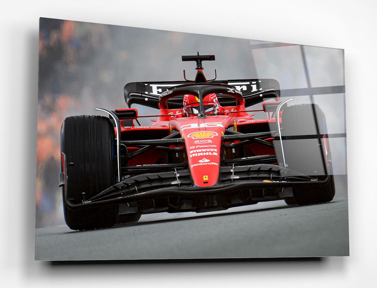 Charles Leclerc met zijn ferry in T4 Zandvoort - Acrylic Glass 60cm x ...