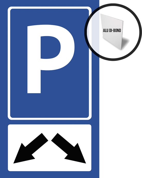 Pictogram/ bord aluminium | Parkeerplaats met pijlen | 27 x 50 cm ...