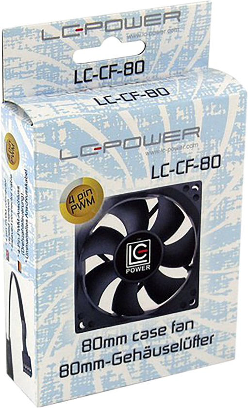 LC-POWER® LC-CF-80 - Koel Ventilator - Zwart - | bol