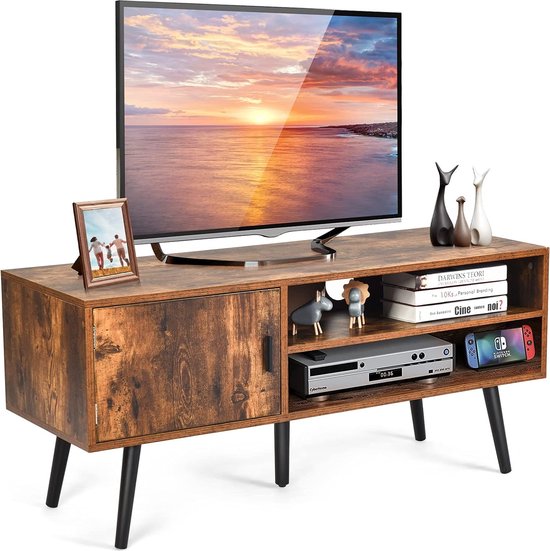 Table de télévision avec meuble et 2 étagères ouvertes, meuble de ...