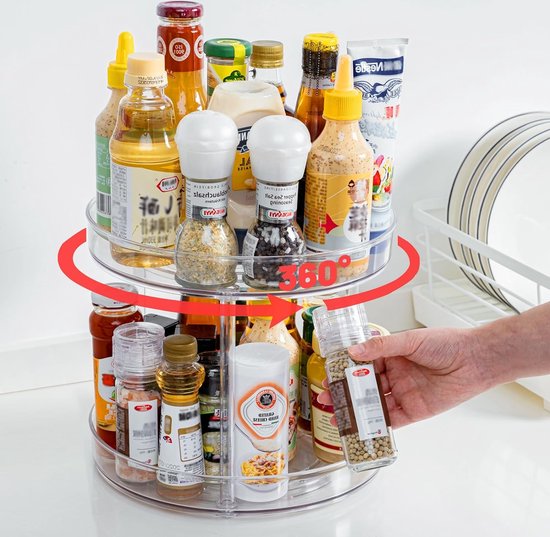 Keuken Organizer Kast, Lazy Susan Draaibare Kruidenhouder, Draaiplateau-kast Organizer... | bol