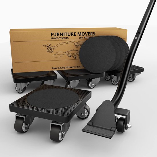 Meubeltransportwieltjes, set voor verhuizing, zware meubels, 1,25 inch ...