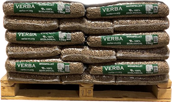 Verba houtpellets - 35 zakken - 525 kg - Naaldhout pellets - EN+A1 ...