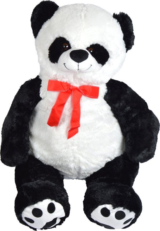 Pink Papaya Grote Teddy, 100 cm XXL Pluche Teddy Panda Pan Tao in zwart ...