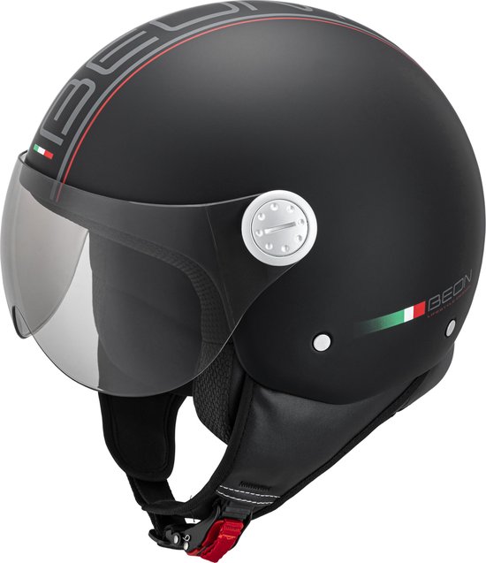 BEON Design scooterhelm - Jethelm met vizier - Geschikt als Scooter ...