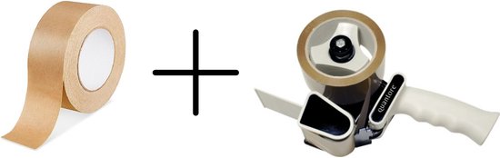 Handkartonsluiter + 1 rol Verpakkingstape Ecologische Papieren Tape ...