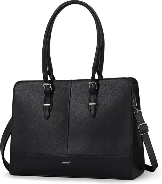 TAN.TOMI Dames Handtassen, Dames Tas Shopper met rits - 15.6 inch ...